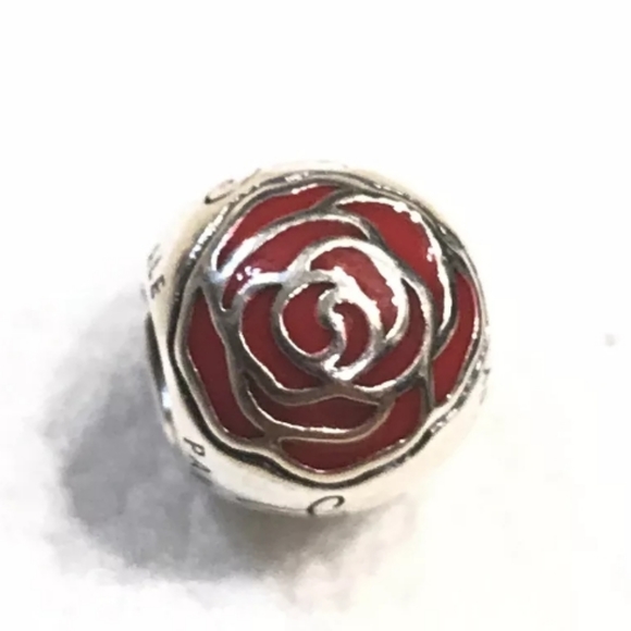 Pandora | Jewelry | Pandora Disney Belles Enchanted Red Rose Charm ...